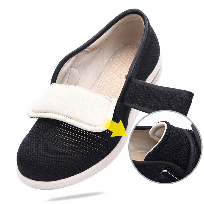 Wide Width Adjustable Velcro Diabetic Orthopedic Breathable Shoes for ...