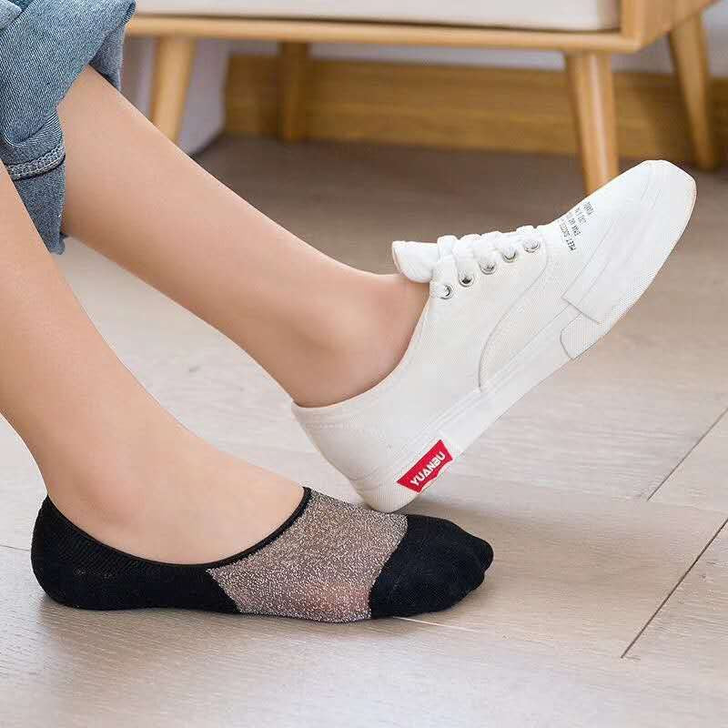 ( 10 PAIRS ) Owlkay Shiny Crystal Socks