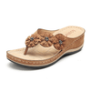 Owlkay Lightweight Flowers Clip Toe Sandals