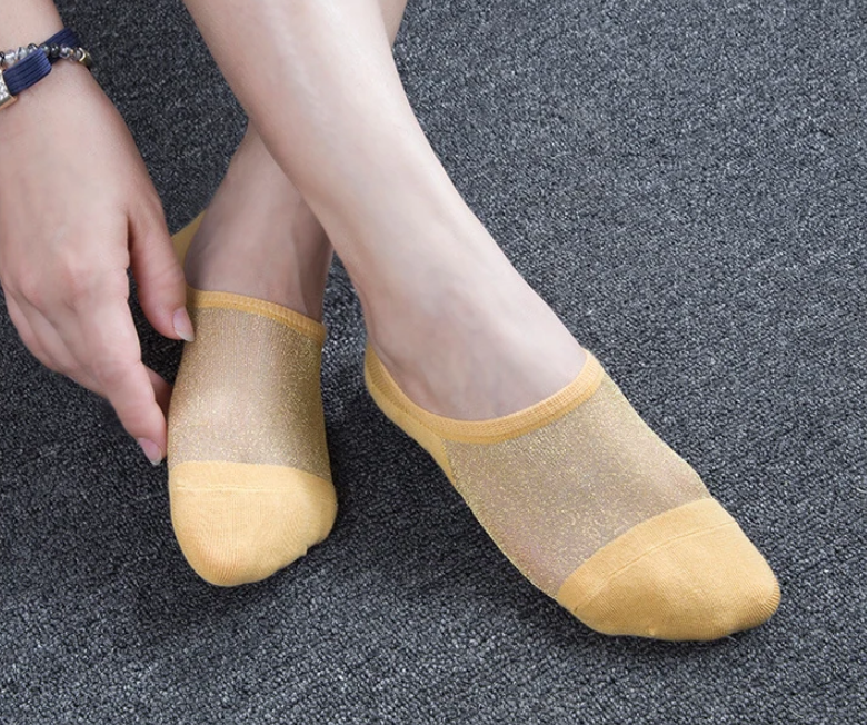 ( 10 PAIRS ) Owlkay Shiny Crystal Socks